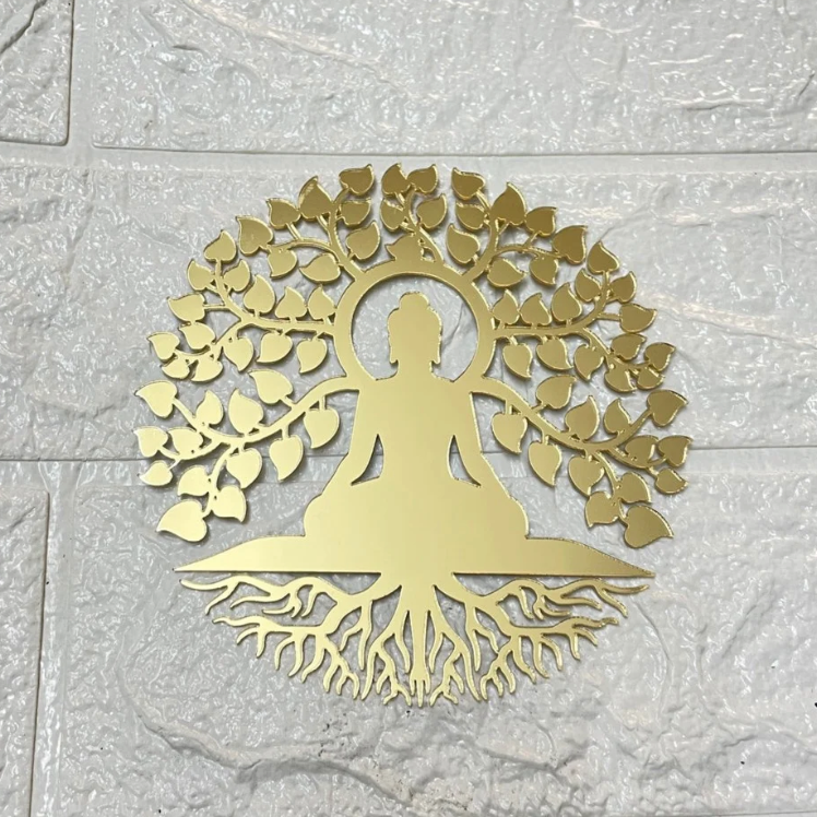 Mahavir swamiji with kalpvriksh acrylic cutting – Resin Bazaar